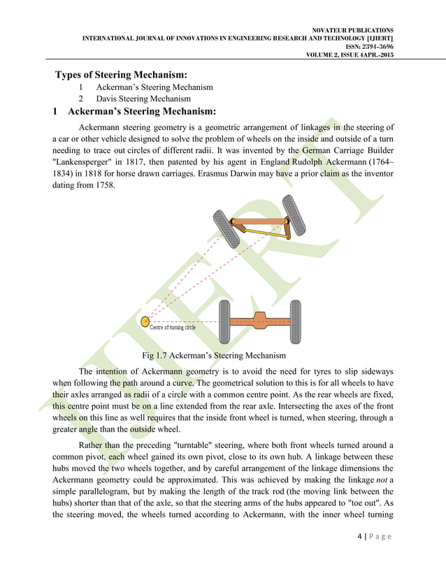 Four wheel steering system for Automobile | PDF