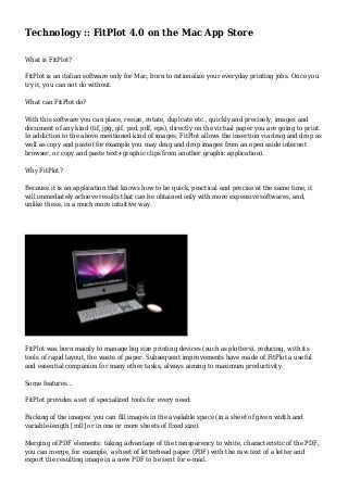 Technology :: FitPlot 4.0 on the Mac App Store