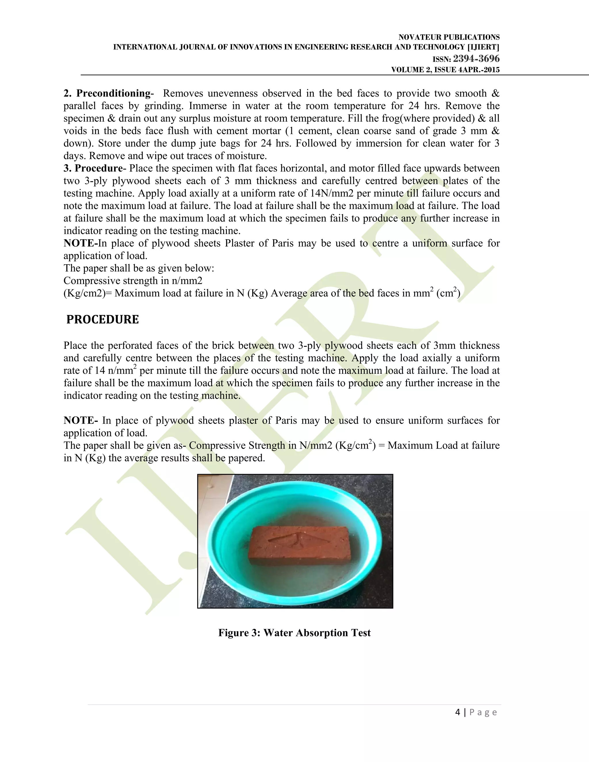 USE OF PAPER MILL SLUDGE AND COTTON WASTE IN CLAY BRICKS MANUFACTURING ...