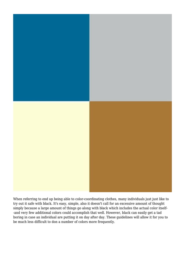 Color Coordinating Clothes | PDF | Women\'s Outerwear | Women\'s Clothing