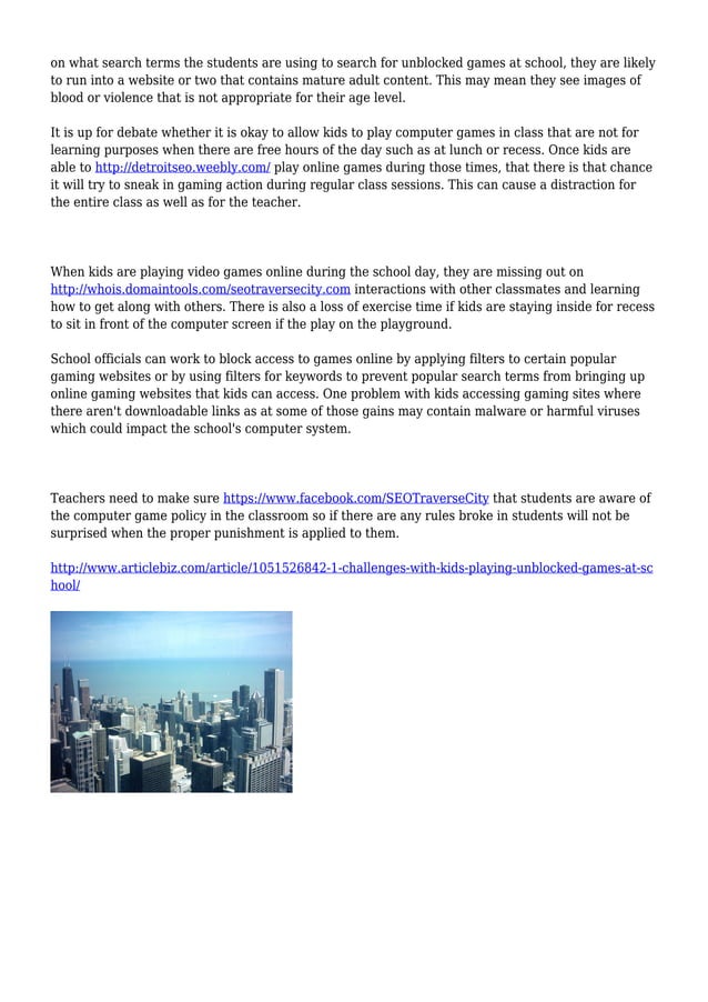 Internet :: Challenges with Kids Playing Unblocked Games at School ...