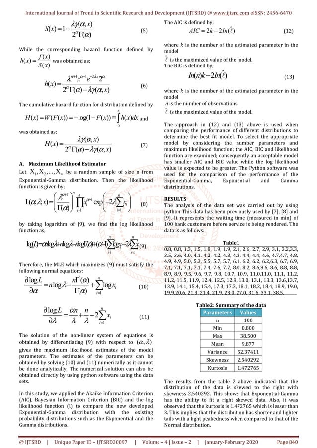 Application of Exponential Gamma Distribution in Modeling Queuing Data ...