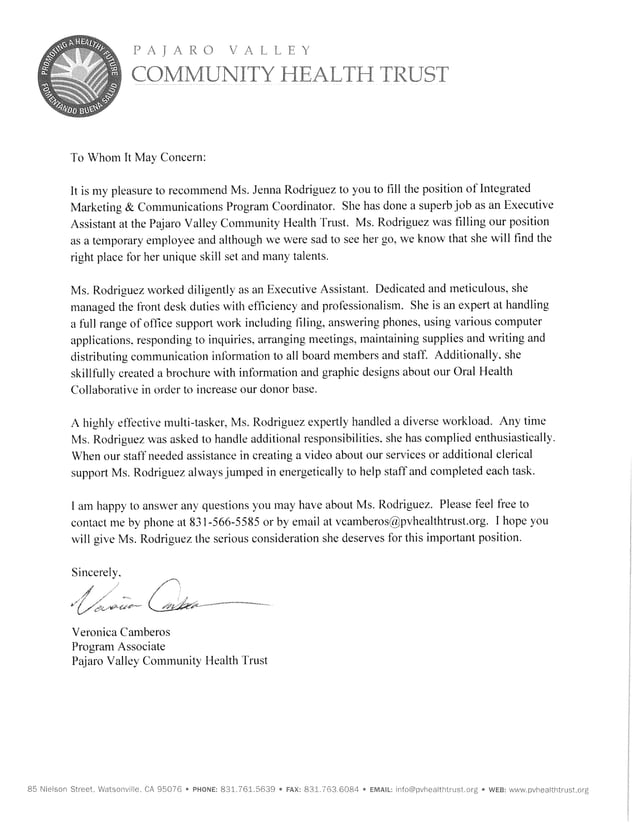 Letter of Rec | PDF