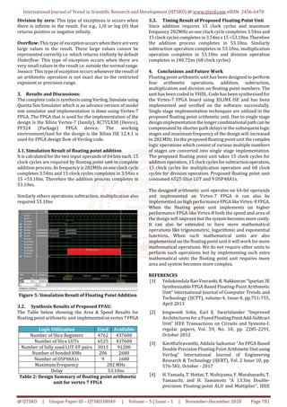 Design and Analysis of High Performance Floating Point Arithmetic Unit | PDF