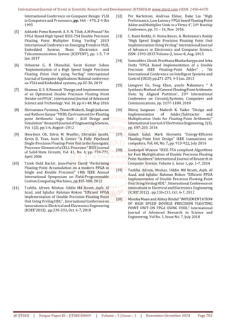 Design and Analysis of High Performance Floating Point Arithmetic Unit | PDF