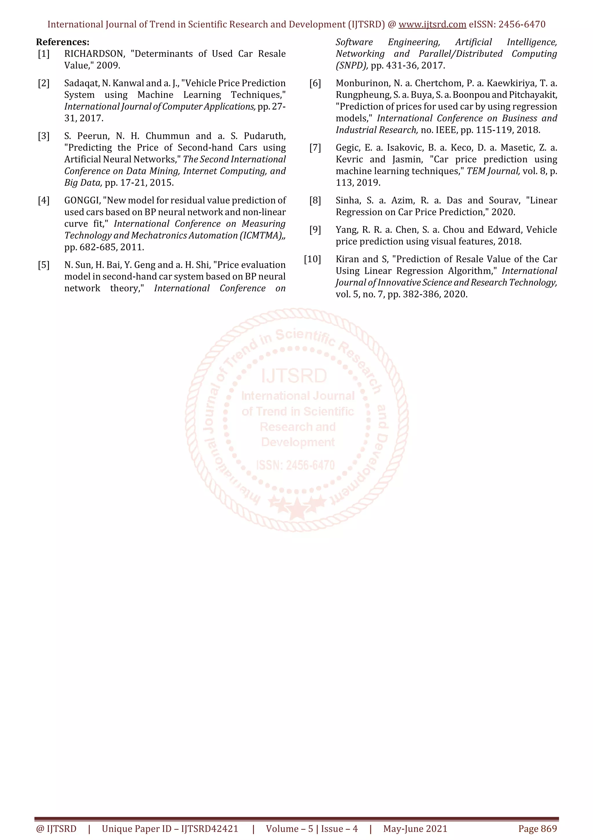 Prediction of Car Price using Linear Regression | PDF