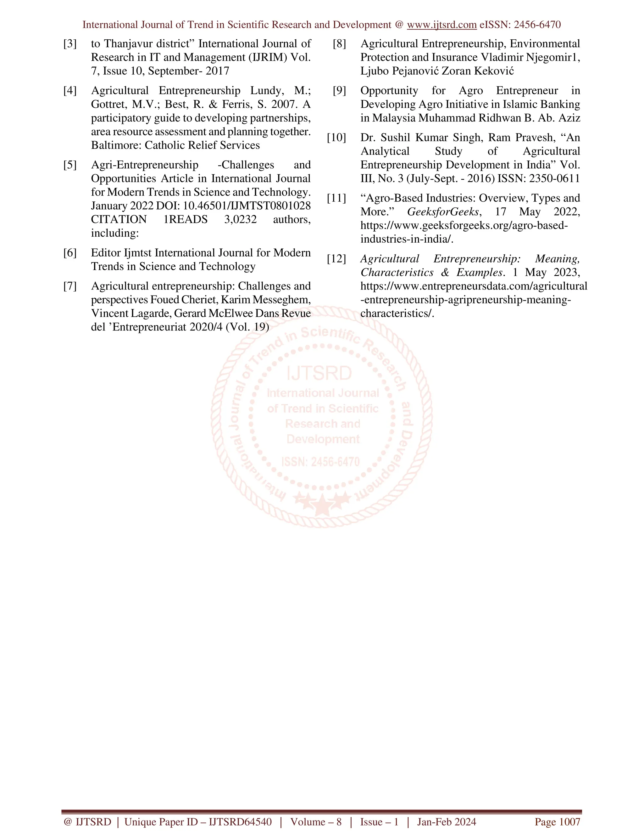 Problems and Challenges of Agro Entreprenurship A Study | PDF