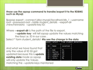 Scoop Job, import and export to RDBMS | PDF | Databases | Computer Software and Applications