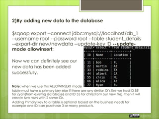 Scoop Job, import and export to RDBMS | PDF | Databases | Computer Software and Applications