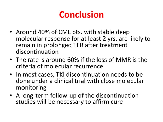 TKI discontinuation in CML | PPTX