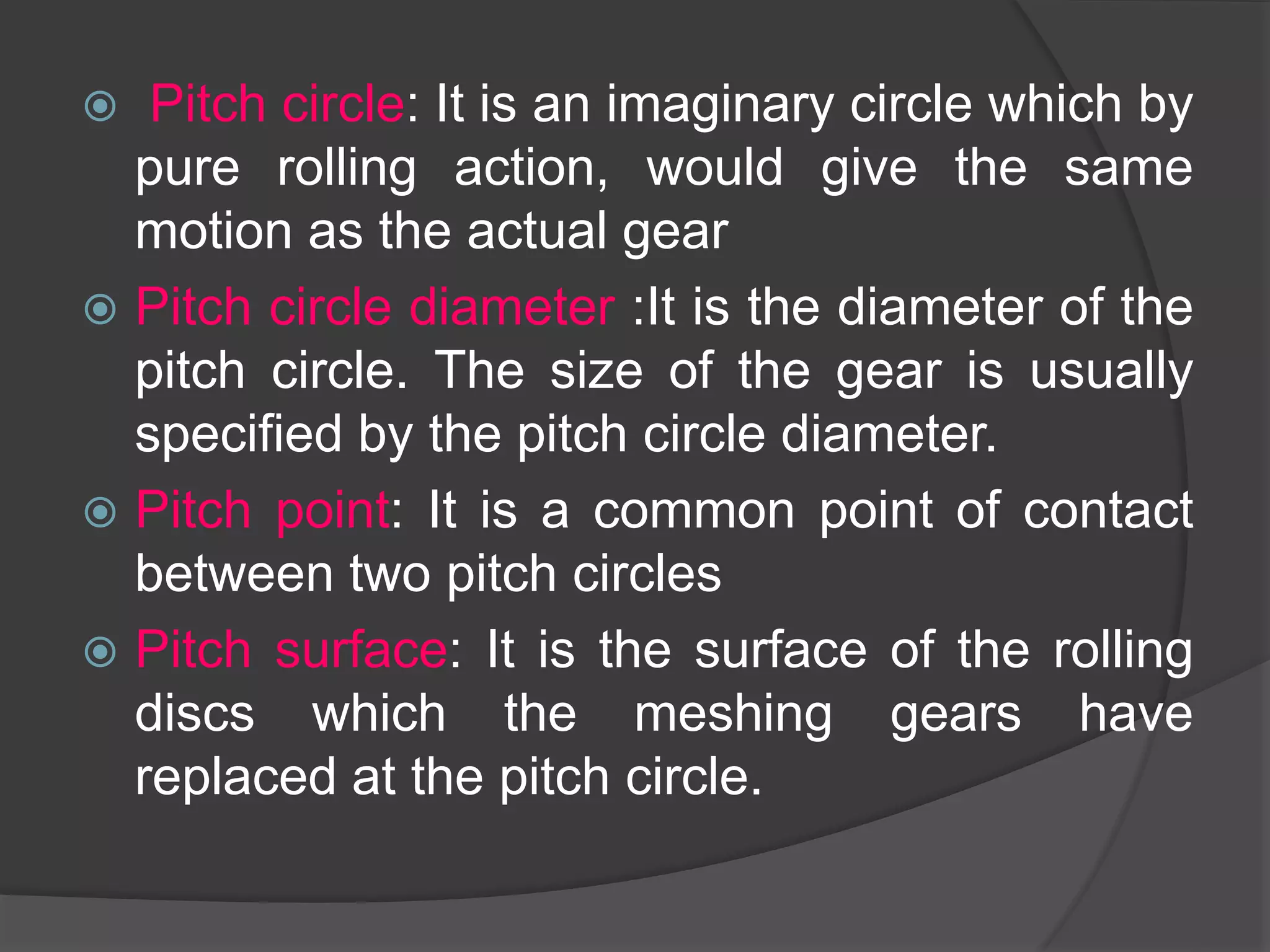 Gear Tooth Terminology | PPTX
