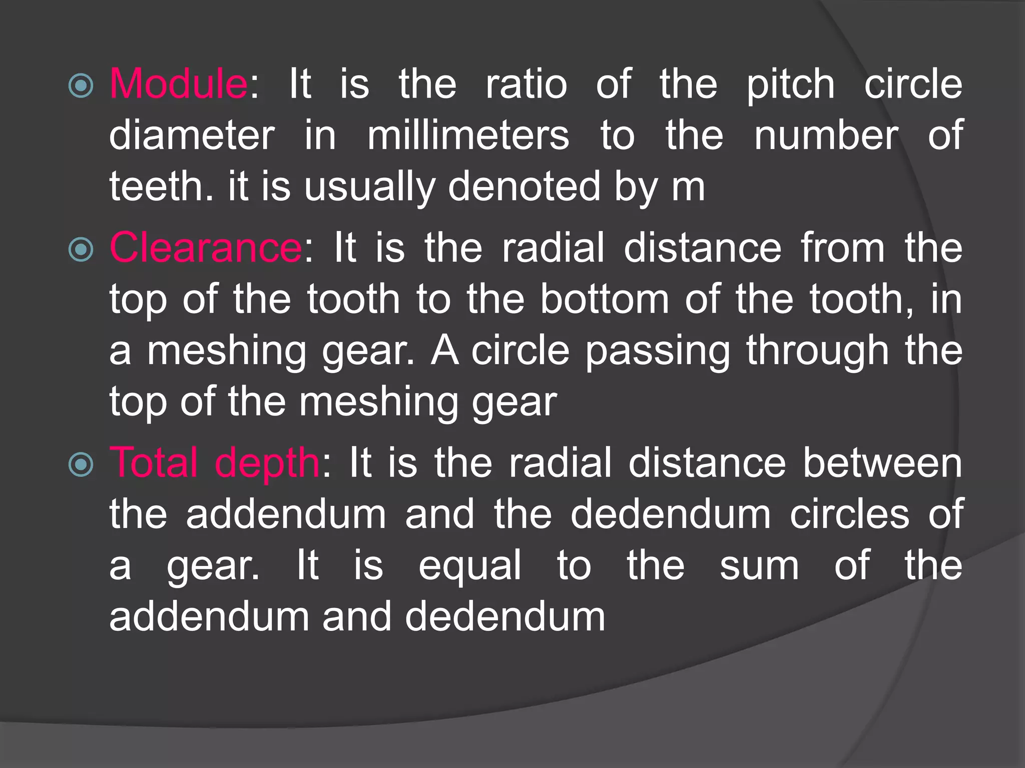 Gear Tooth Terminology | PPTX