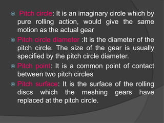 Gear Tooth Terminology | PPTX