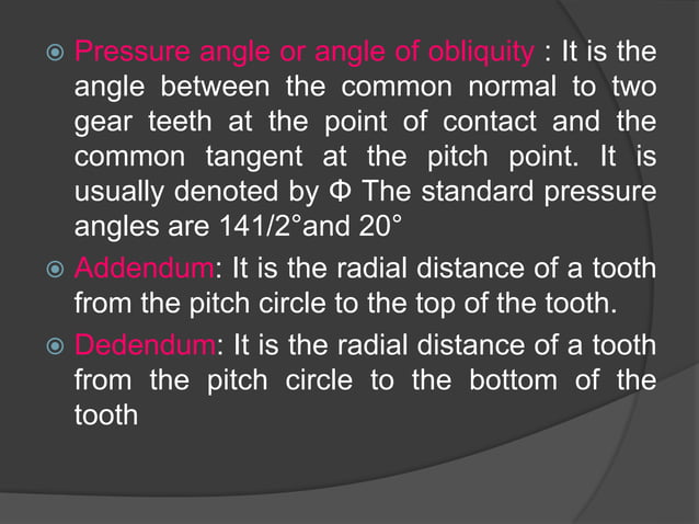 Gear Tooth Terminology | PPTX | Physics | Science