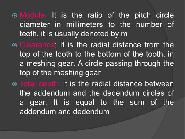 Gear Tooth Terminology | PPTX | Physics | Science