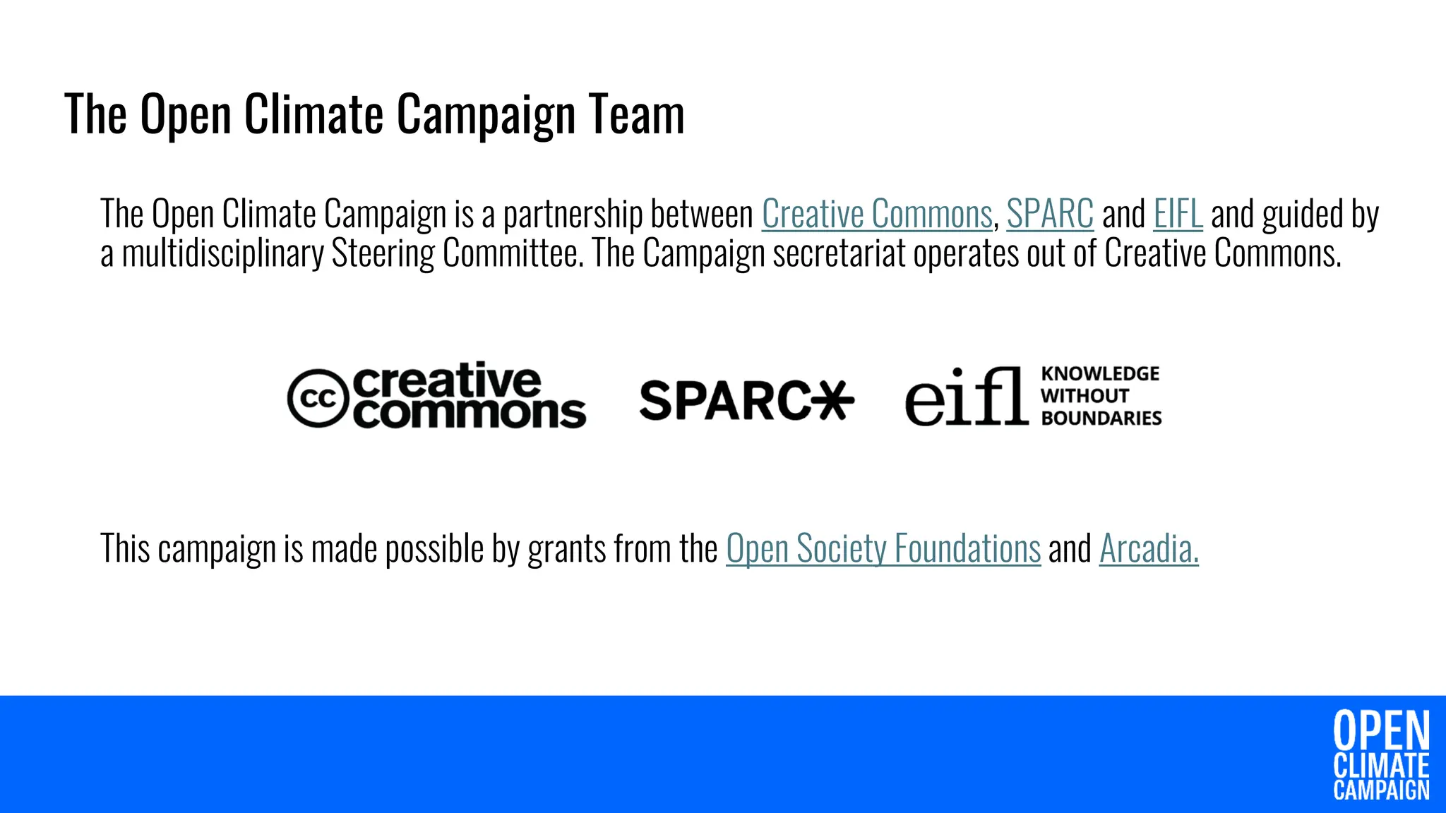 UKSG 2024 - The Open Climate Campaign: Ambitions and Approaches | PDF