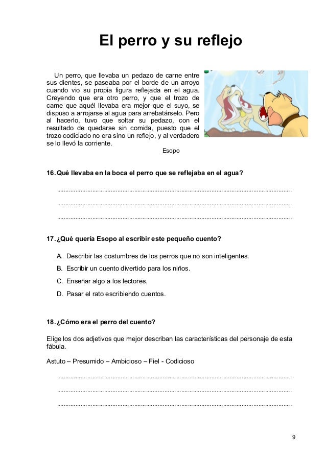 Fabulas El Perro Y Su Reflejo - abstractor