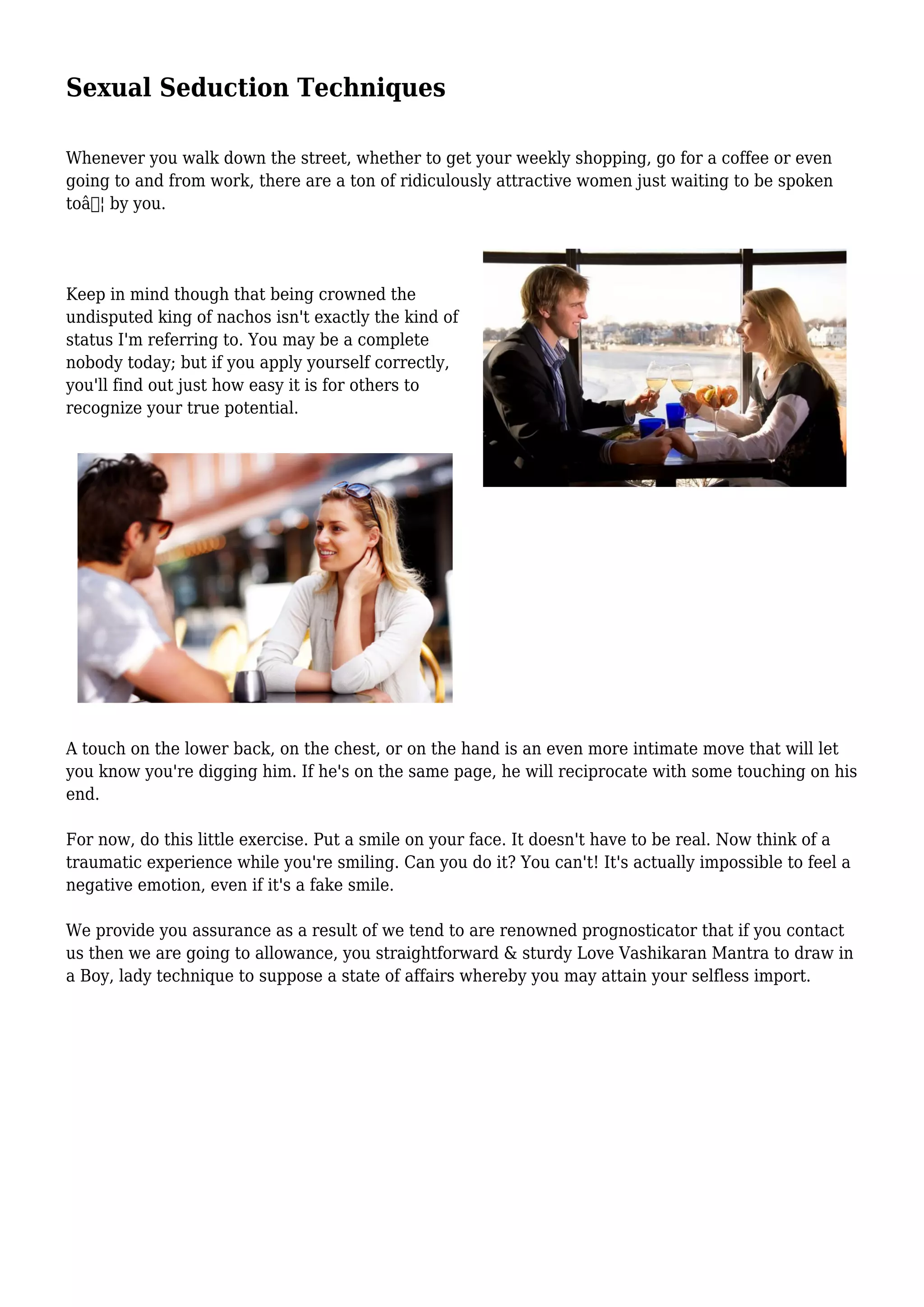 Sexual Seduction Techniques | PDF