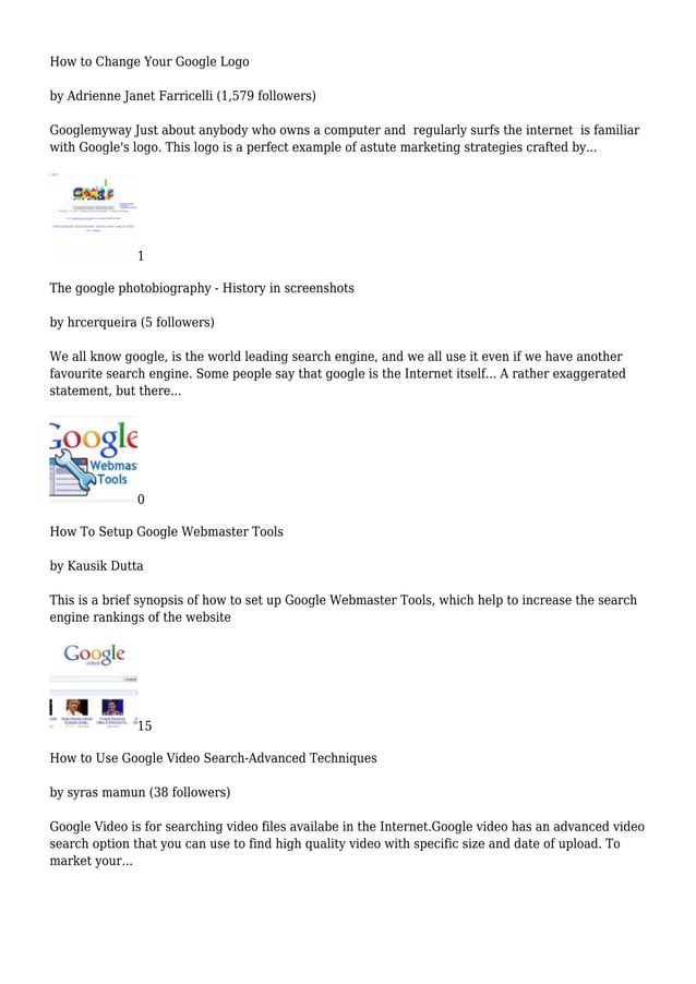 Google Search Engine - HubPages.com