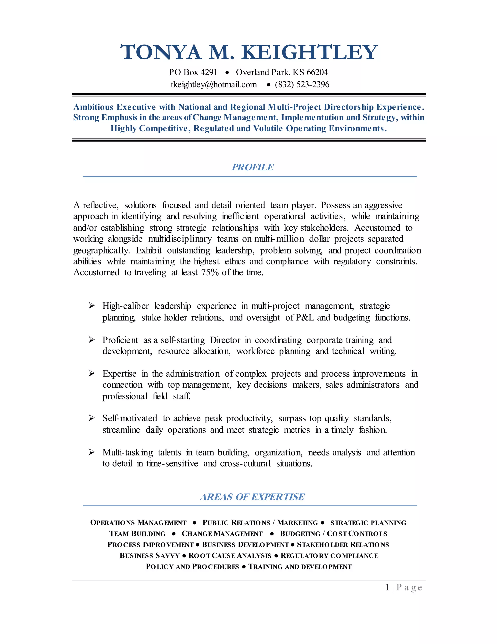 T Keightley Resume 2015 | DOCX