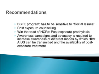 Role of Stigma and Culture in Reporting of BBFE | PPT