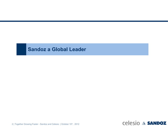 Sandoz in Africa - a global leader | PPT