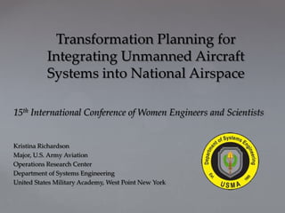 ICWES15 - Transformation Planning for Integrating Unmanned aircraft into National Airspace ...