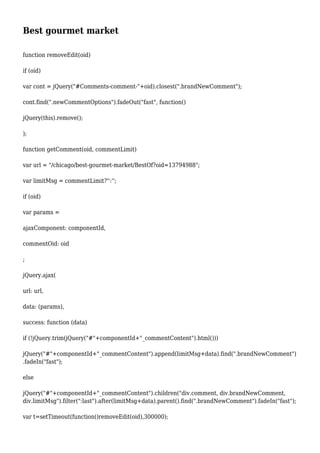 Best gourmet market | PDF