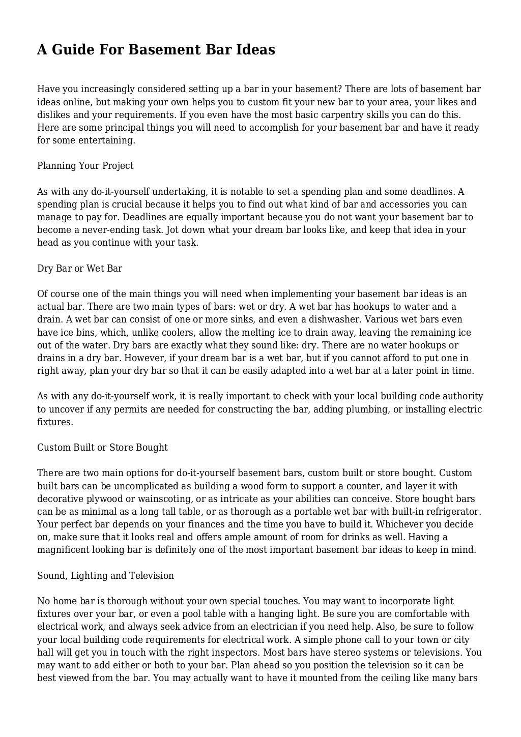 A Guide For Basement Bar Ideas a-guide-for-basement-bar-ideas