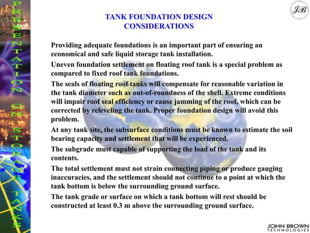 143137557 storage-tanks | PPT | Civil Engineering Industry | Industries