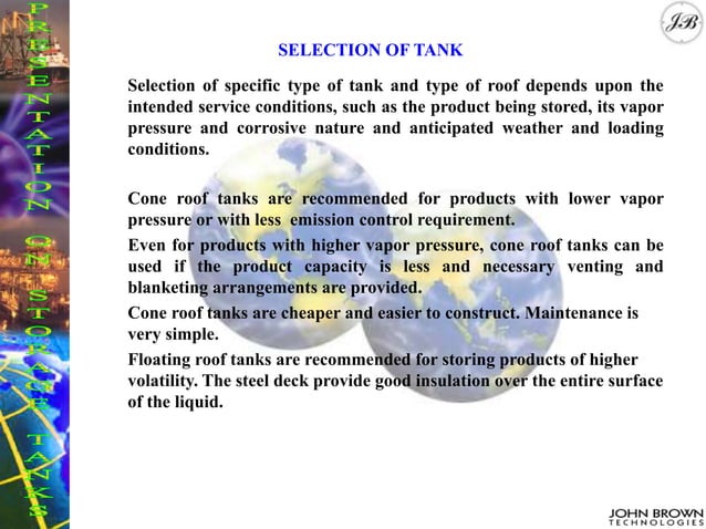 143137557 storage-tanks | PPT | Civil Engineering Industry | Industries