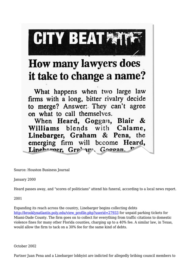 The story of Linebarger Goggan Blair and Sampson | PDF