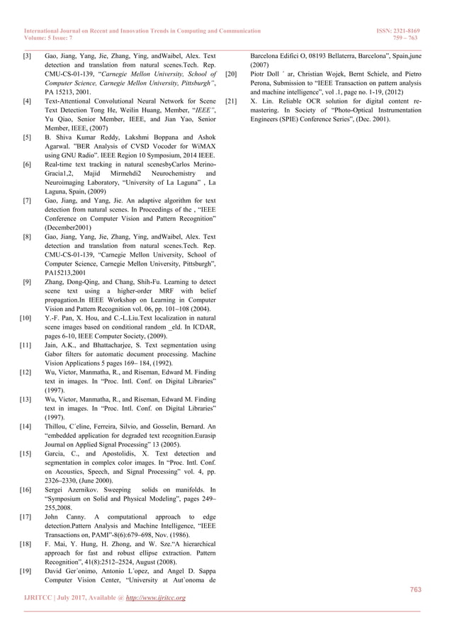 Analysis And Comparison Of Various Methods For Text Detection From Images Using Mser Algorithm Pdf