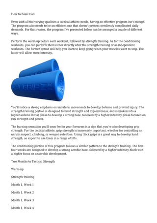 8 Weeks To Tactical Fitness | PDF