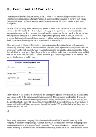 U.S. Coast Guard FOIA Production | PDF