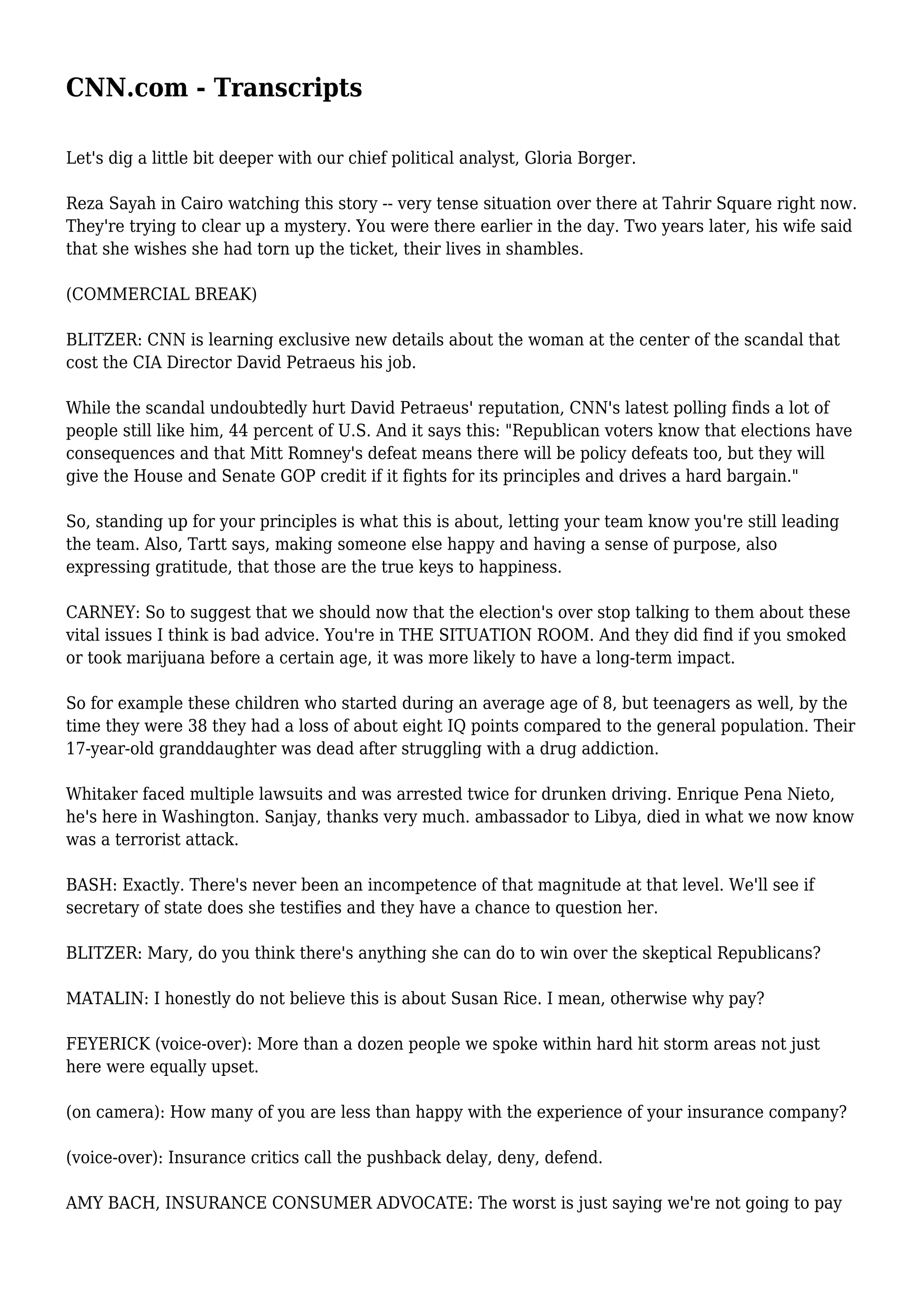 CNN.com - Transcripts | PDF