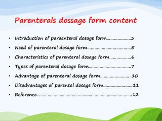 Parenteral- definition, type and advantages disadvantages | PPTX