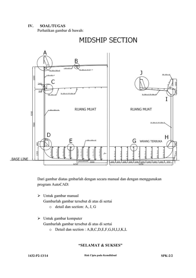 1432 p2-spk-teknik gambar rancang bangun kapal | PDF
