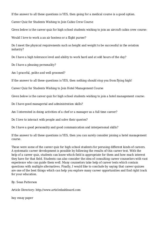 Career Quiz For High School Students career-quiz-for-high-school-students