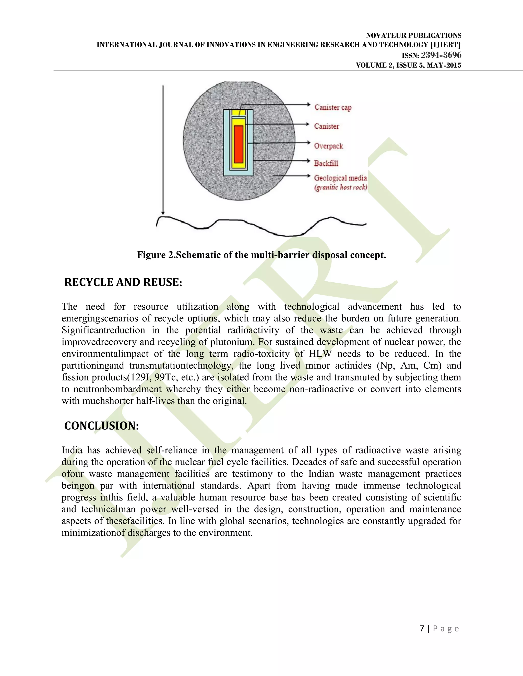 RADIOACTIVE WASTE MANAGEMENT | PDF