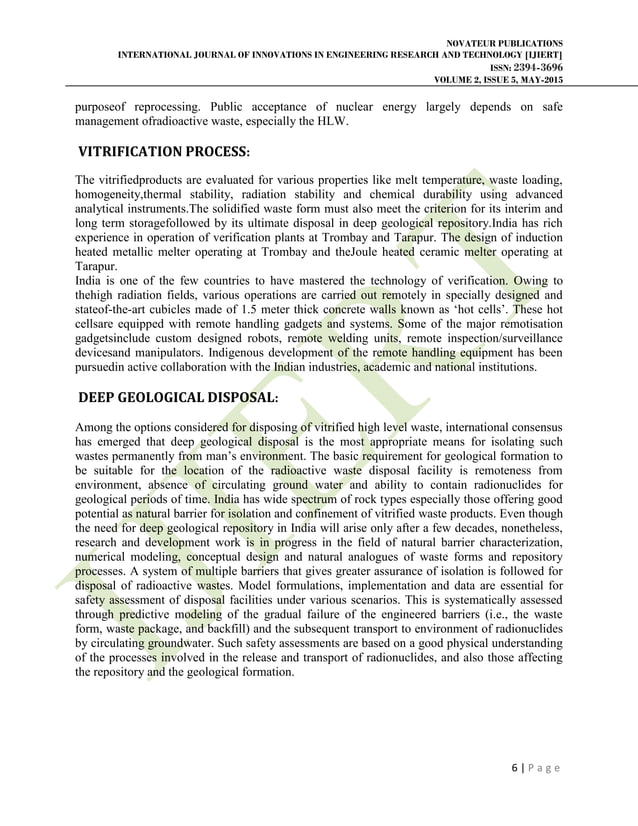 RADIOACTIVE WASTE MANAGEMENT | PDF