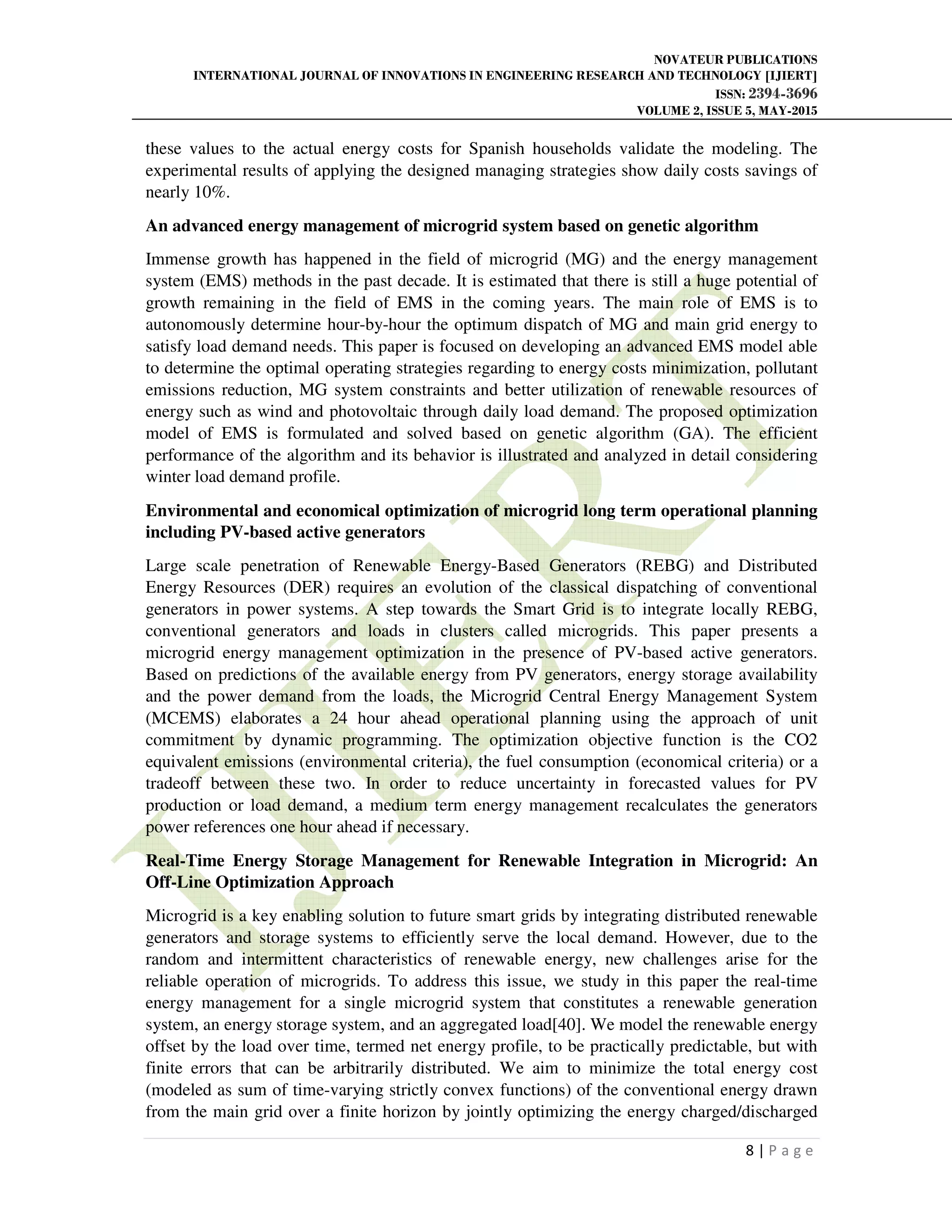 COORDINATED CONTROL AND ENERGY MANAGEMENT OF DISTRIBUTED GENERATION INVERTERS IN A MICROGRID | PDF
