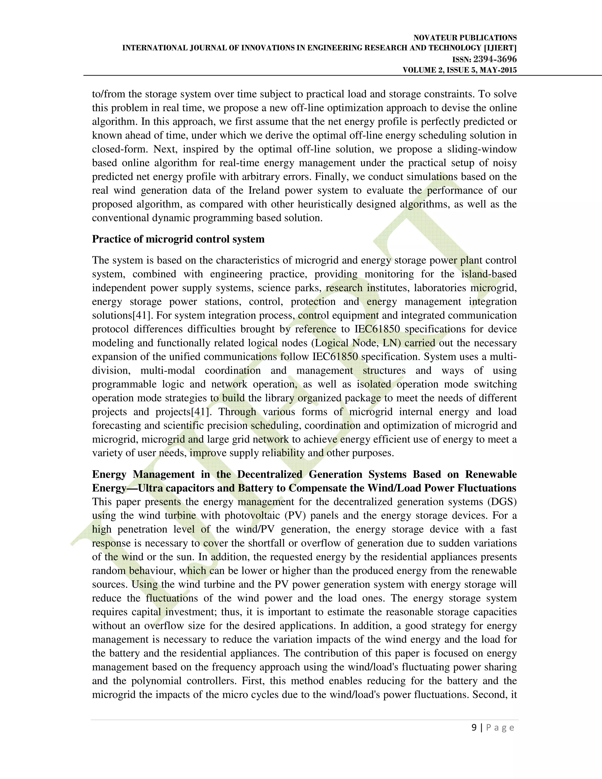 COORDINATED CONTROL AND ENERGY MANAGEMENT OF DISTRIBUTED GENERATION INVERTERS IN A MICROGRID | PDF
