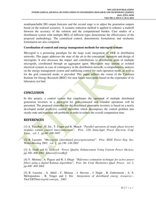 COORDINATED CONTROL AND ENERGY MANAGEMENT OF DISTRIBUTED GENERATION INVERTERS IN A MICROGRID | PDF