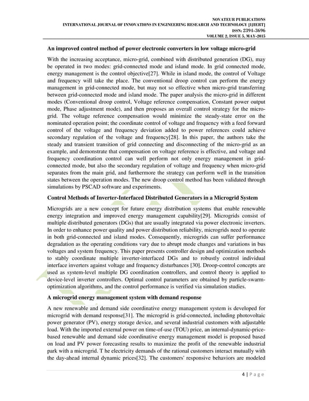 COORDINATED CONTROL AND ENERGY MANAGEMENT OF DISTRIBUTED GENERATION INVERTERS IN A MICROGRID | PDF