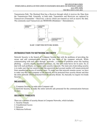 A REVIEW OF COMPUTER AND NETWORK SECURITY | PDF