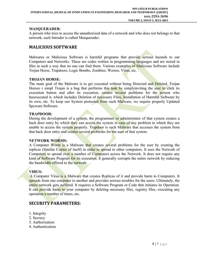 A REVIEW OF COMPUTER AND NETWORK SECURITY | PDF