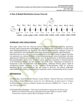 Optimal Placement Of Distributed Generation For Loss Reduction In