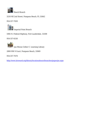 Pompano Beach Branch | PDF