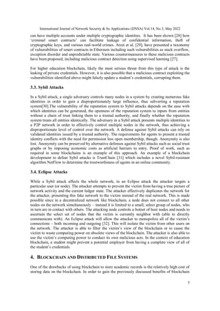 AN EVALUATION OF SECURITY IN BLOCKCHAIN-BASED SHARING OF STUDENT RECORDS IN HIGHER EDUCATION | PDF